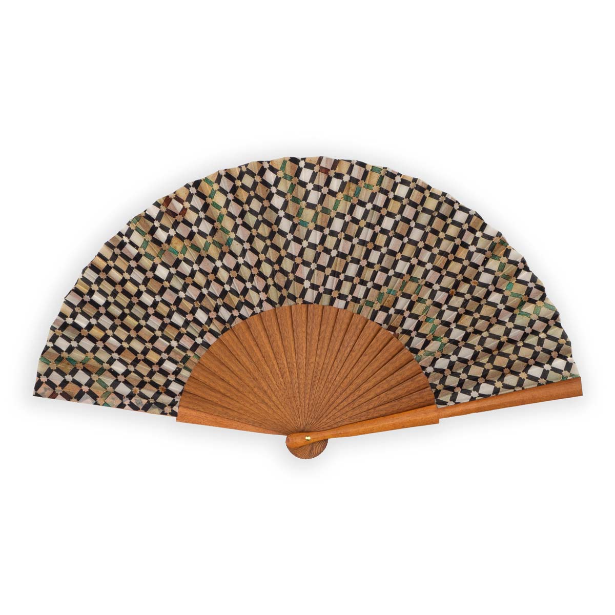 Handmade Silk Hand Fan with Islamic Print - Munira Gifts – Munira Leather
